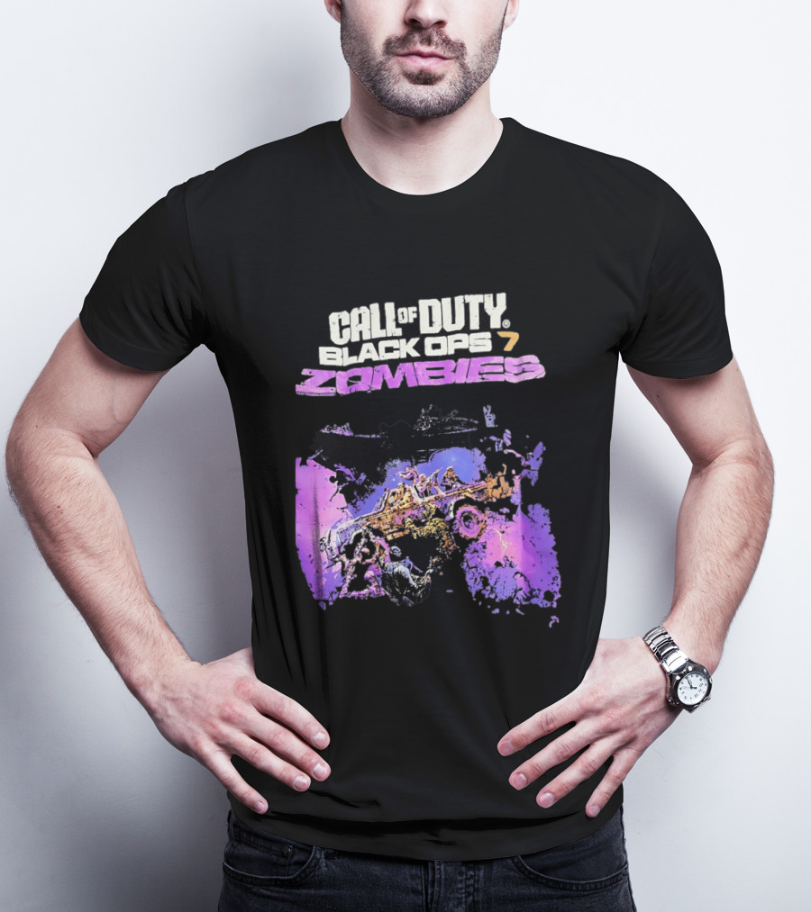 Call Of Duty Black Ops 7 Zombies Paint Splatter Artwork Gaming T-Shirt