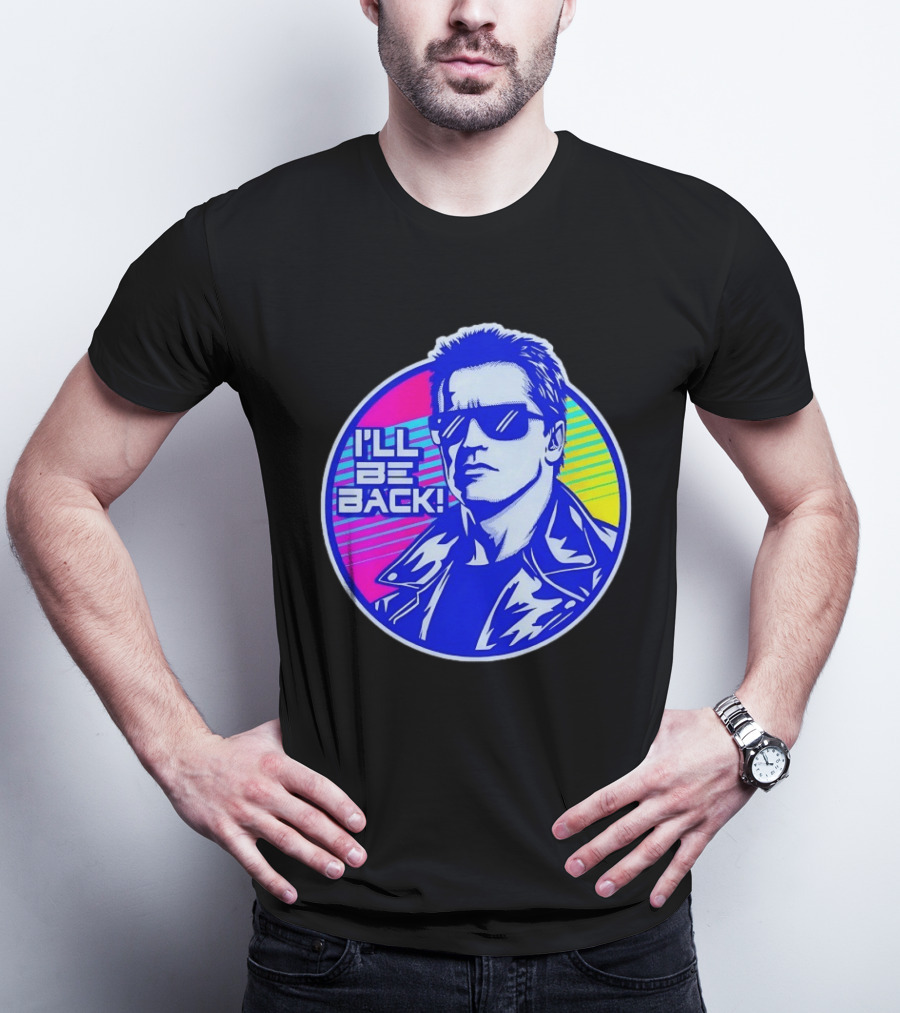 I'll Be Back Terminator Retro Neon T-Shirt