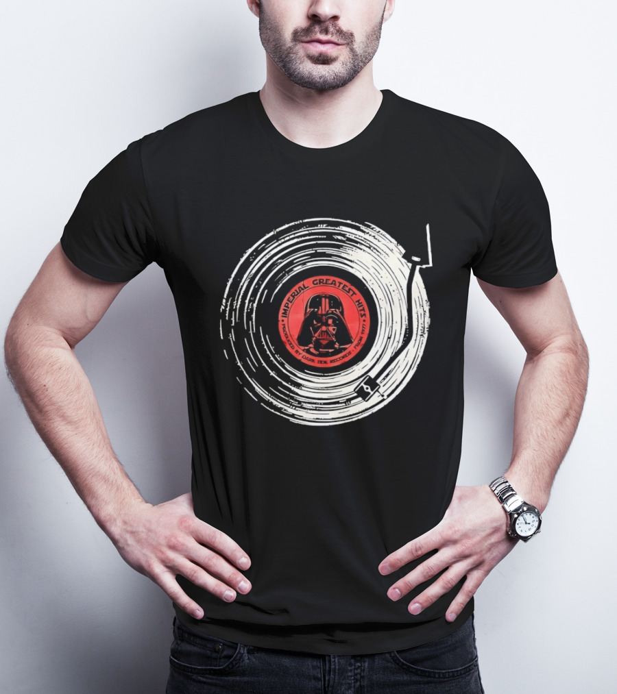 Darth Vader Imperial Greatest Hits Vinyl Record Star Wars Dark Side Records T-Shirt