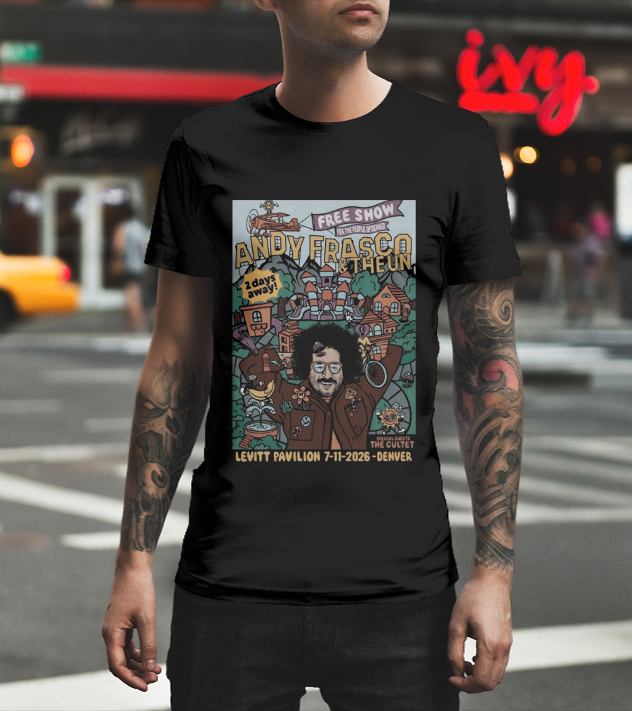 Andy Frasco & The U.N. Free Show Levitt Pavilion Denver 7 11 2026 Special Guests The Cutlet T-Shirt