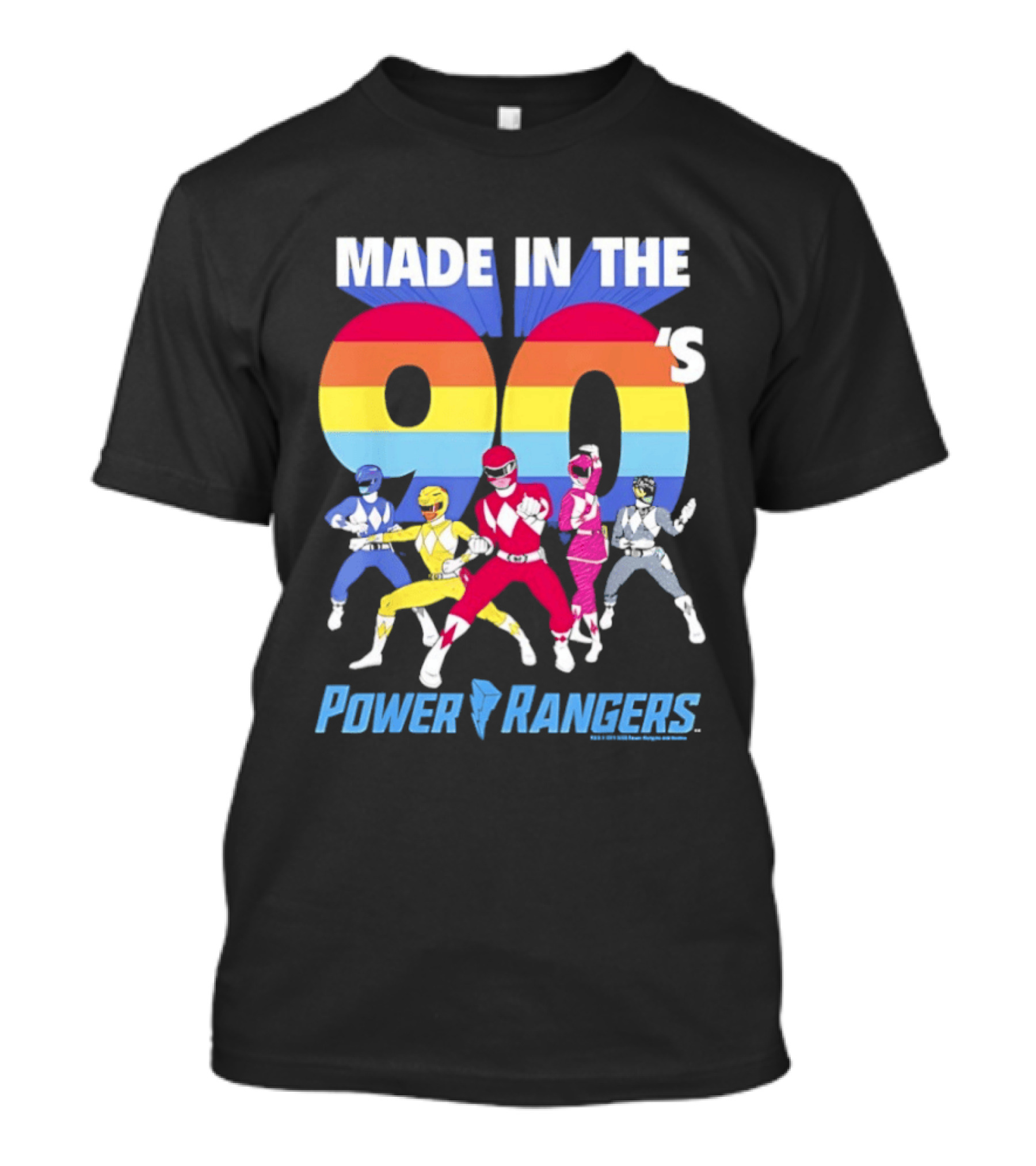 Power Rangers Made In The 90's Mighty Morphin Retro Team T-Shirt