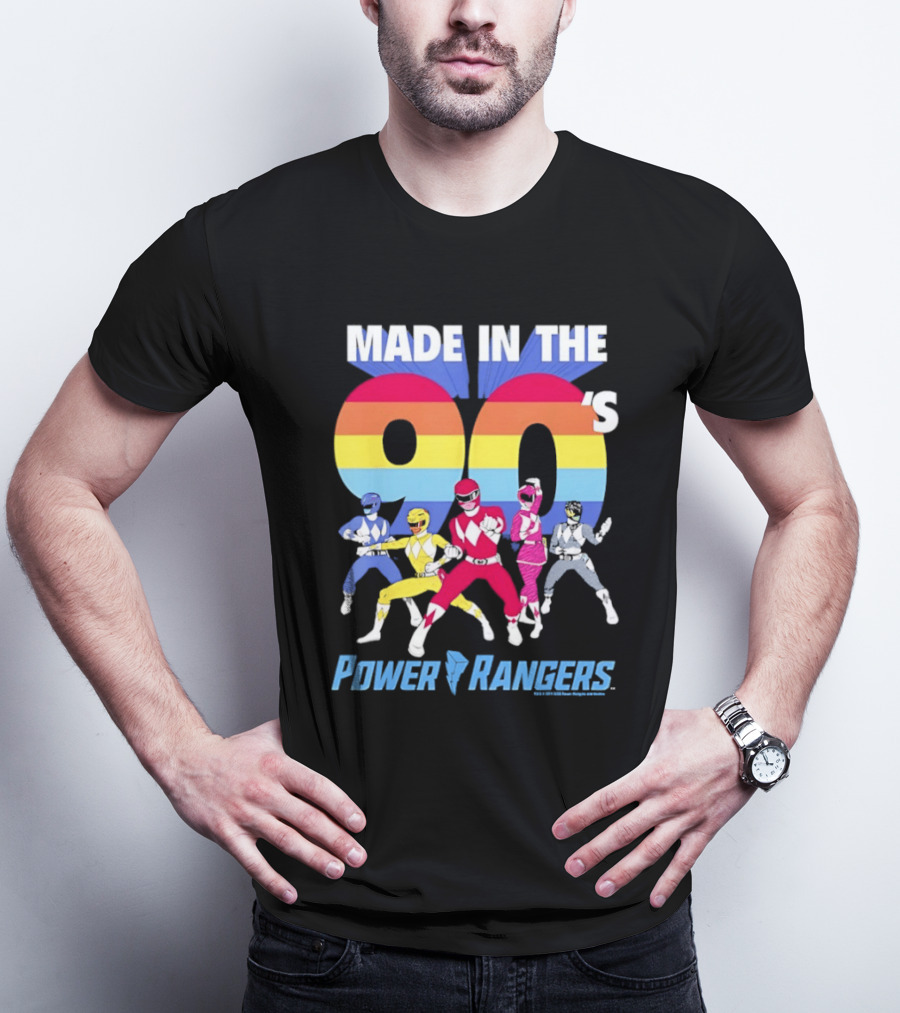 Power Rangers Made In The 90's Mighty Morphin Retro Team T-Shirt