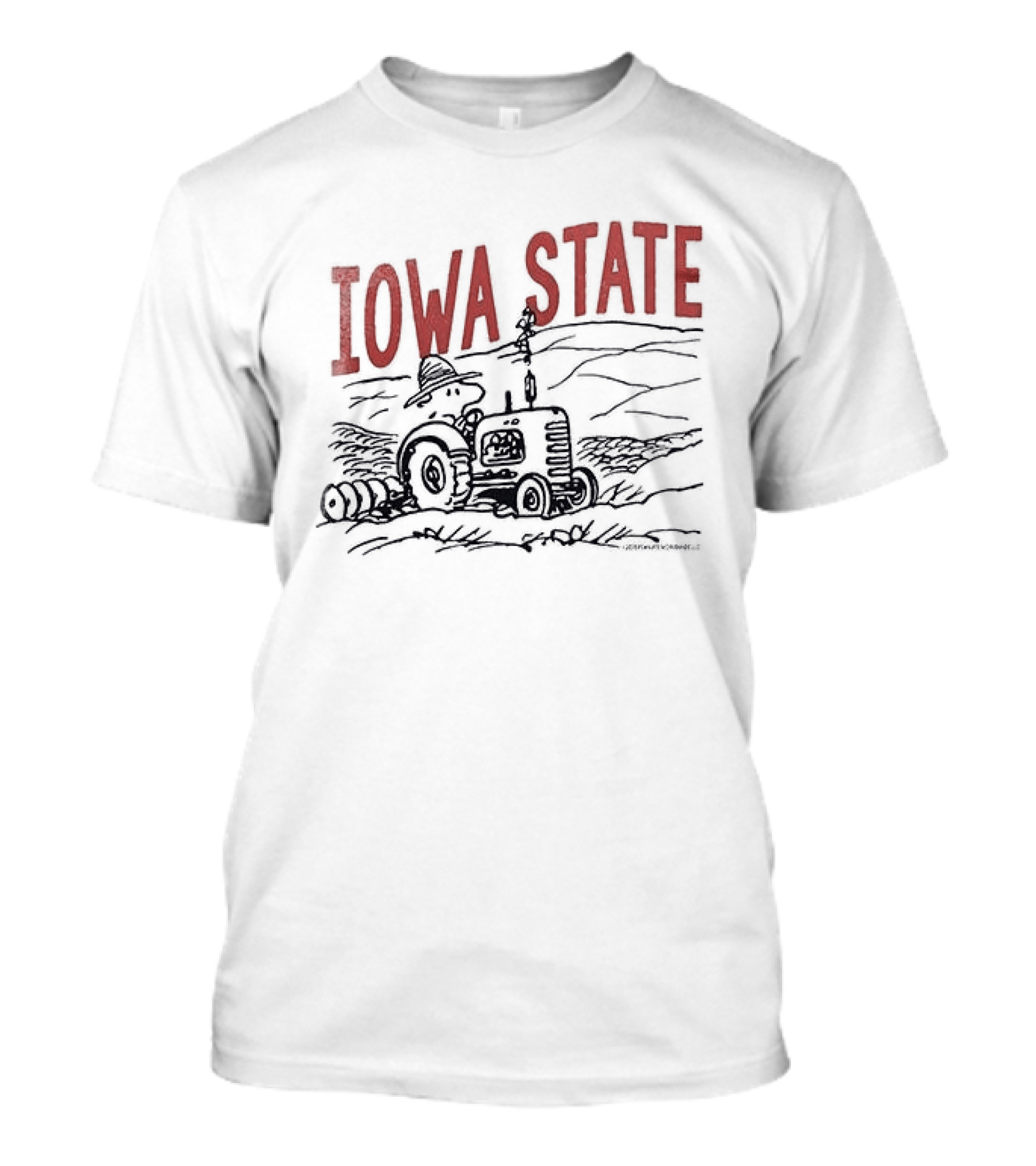 Iowa State Cyclones Peanuts Woodstock Tractor Scene T-Shirt