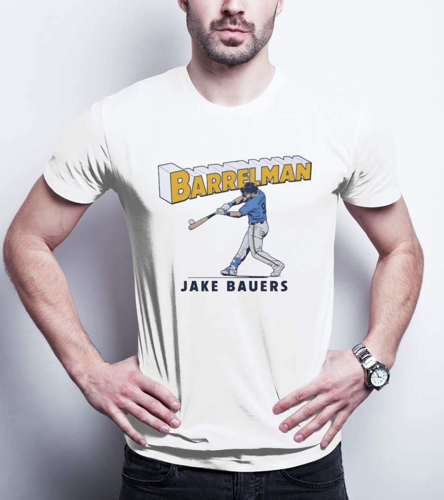 Barrelman Jake Bauers Baseball MLB Player T-Shirt