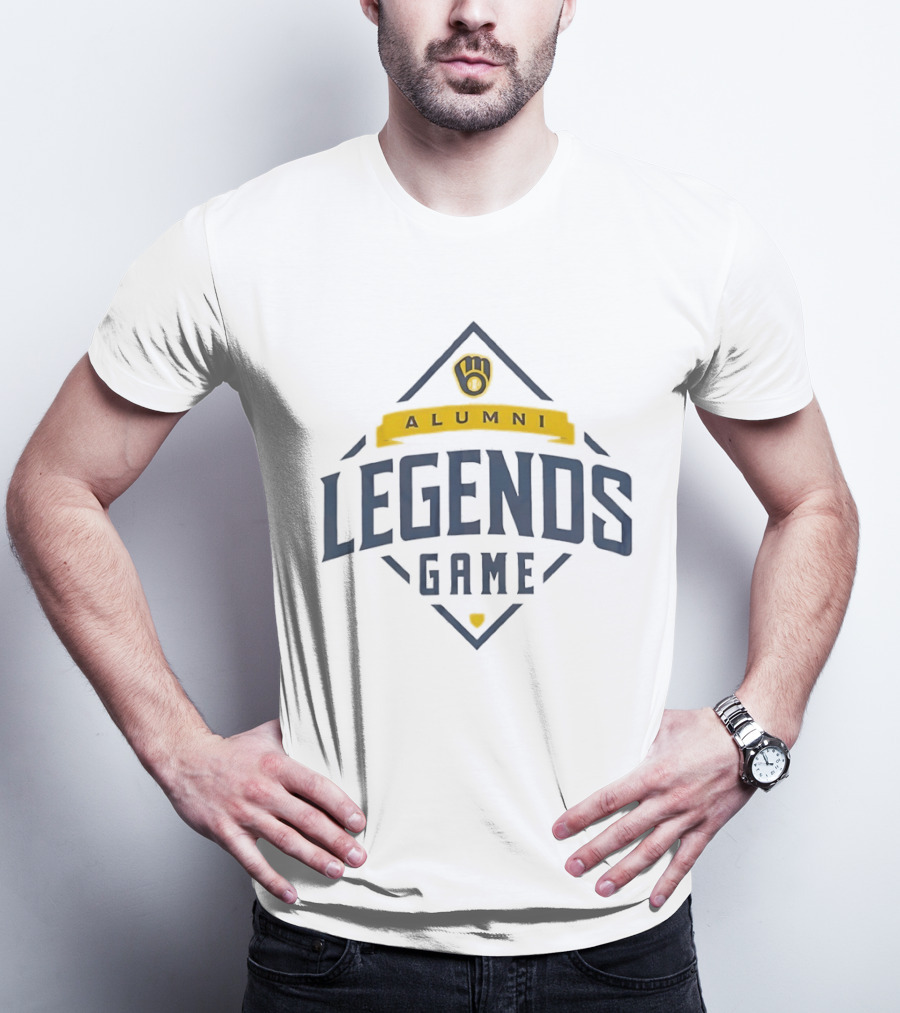 Milwaukee Brewers Alumni Legends Game Logo Baseball Event T-Shirt