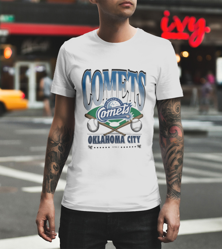 Oklahoma City Comets Baseball Team Sports Fan Gear T-Shirt