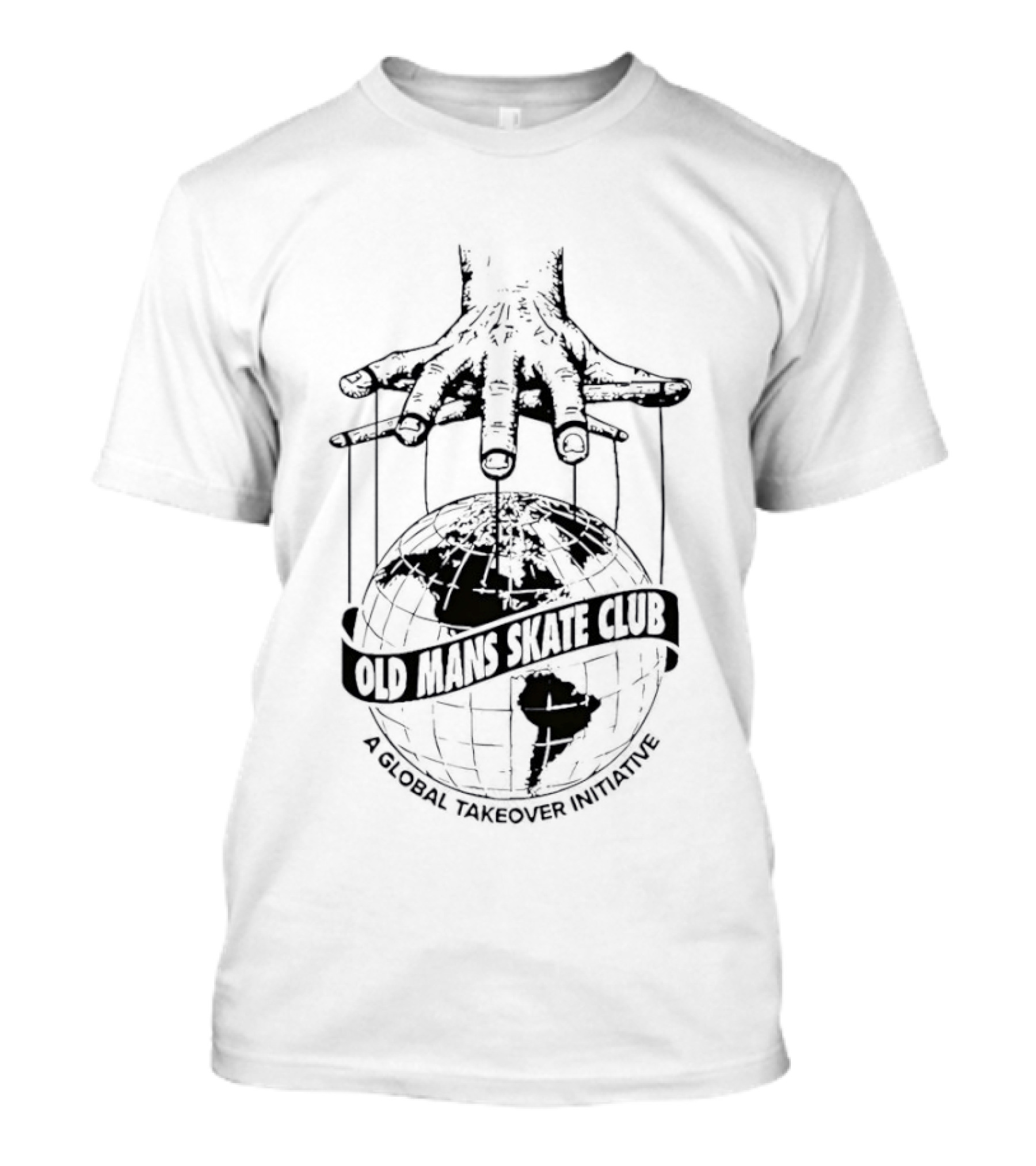 Old Mans Skate Club Global Takeover Puppet Globe T-Shirt