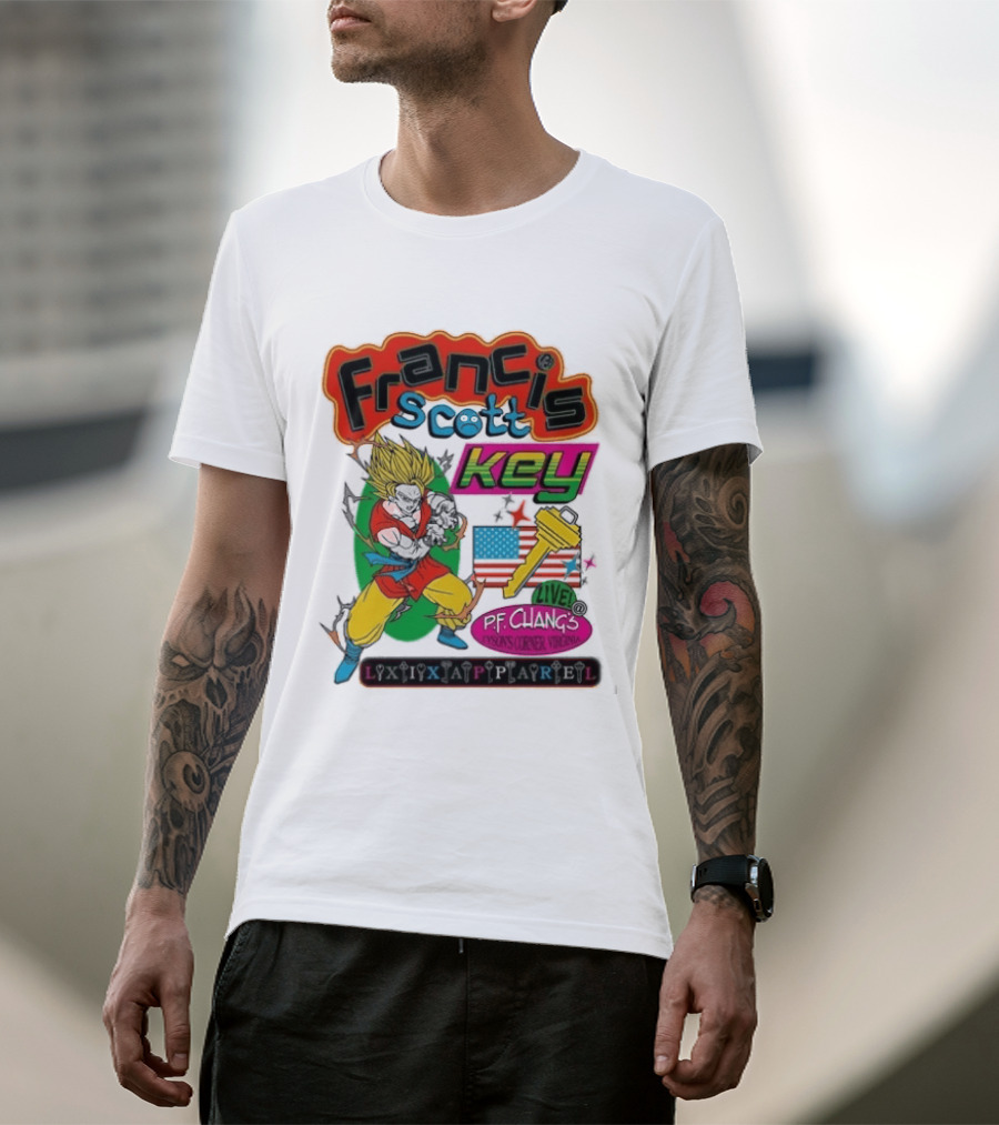 Francis Scott Key Son Goku LAXP Apparel Pf Chang's Tysons Corner Virginia 1814 T-Shirt