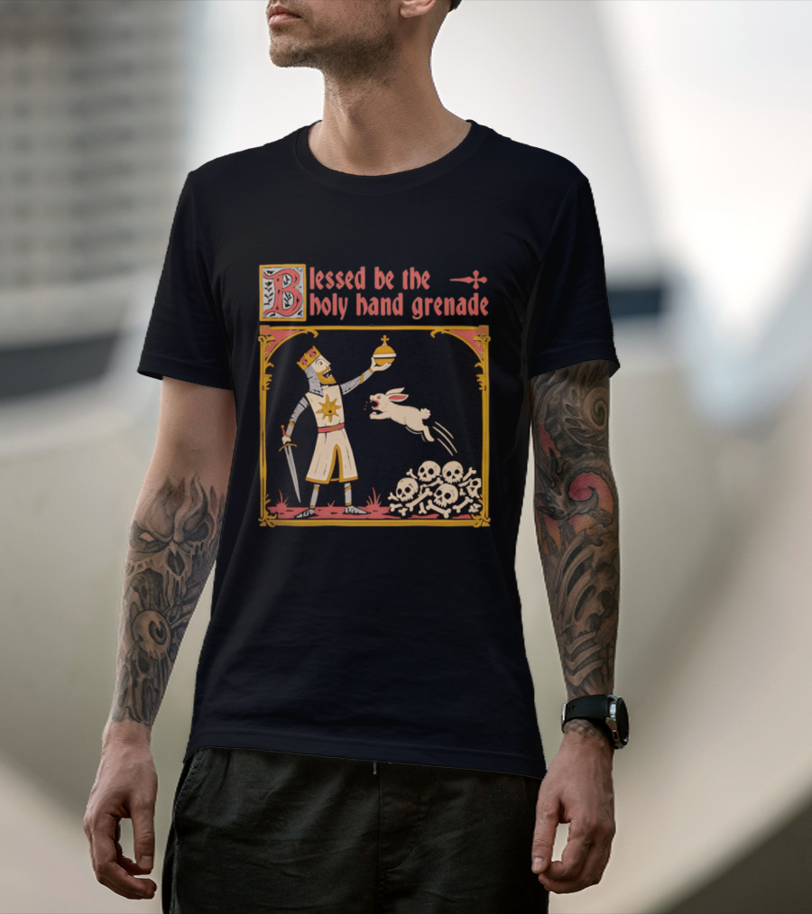 Blessed Be The Holy Hand Grenade Monty Python Knight T-Shirt