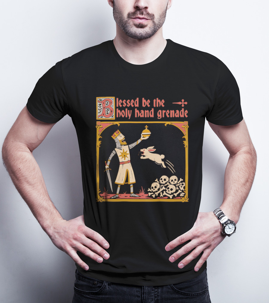Blessed Be The Holy Hand Grenade Monty Python Knight T-Shirt