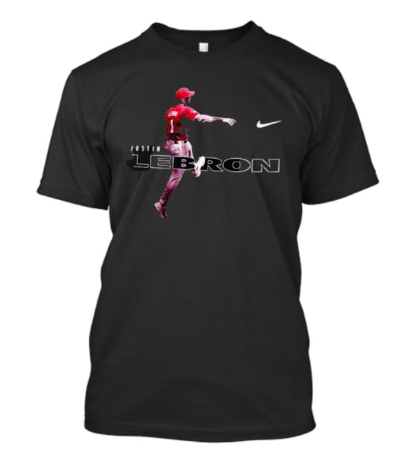 Justin Lebron 1 Baseball Athlete Nike Red Jersey T-Shirt
