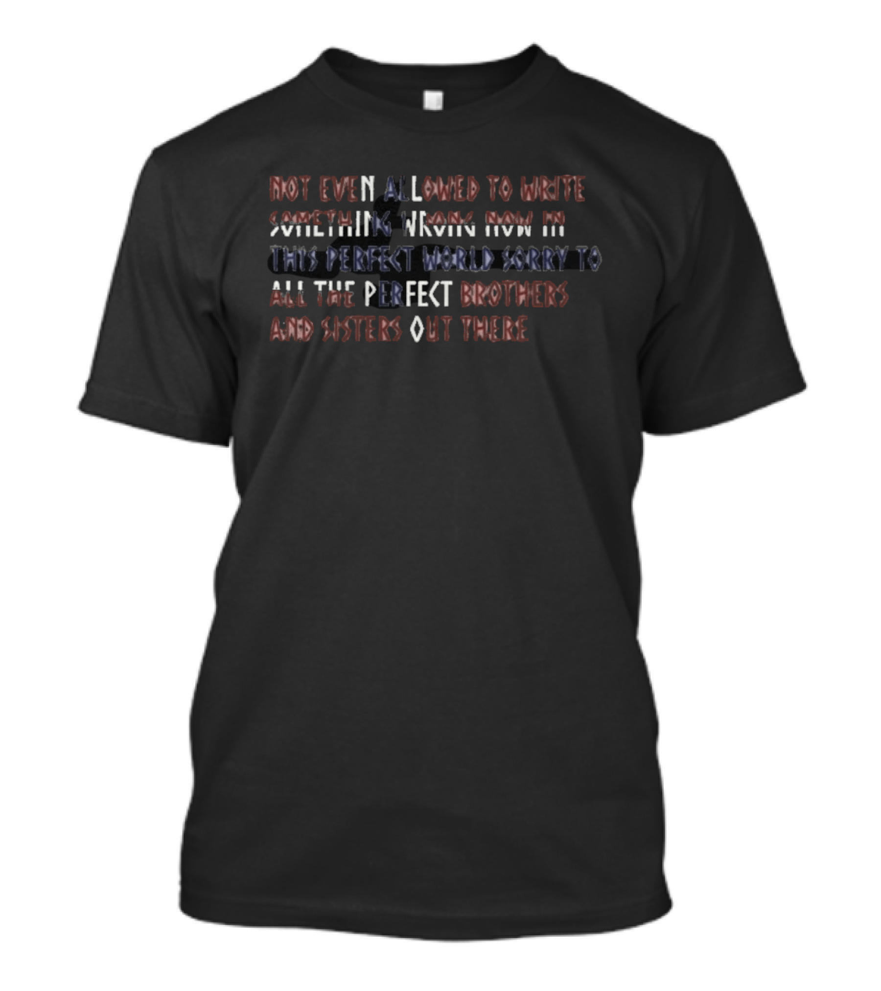 Not Even Allowed To Write Something Wrong Now In This Perfect World Sorry To All The Perfect Brothers And Sisters Out There T-Shirt