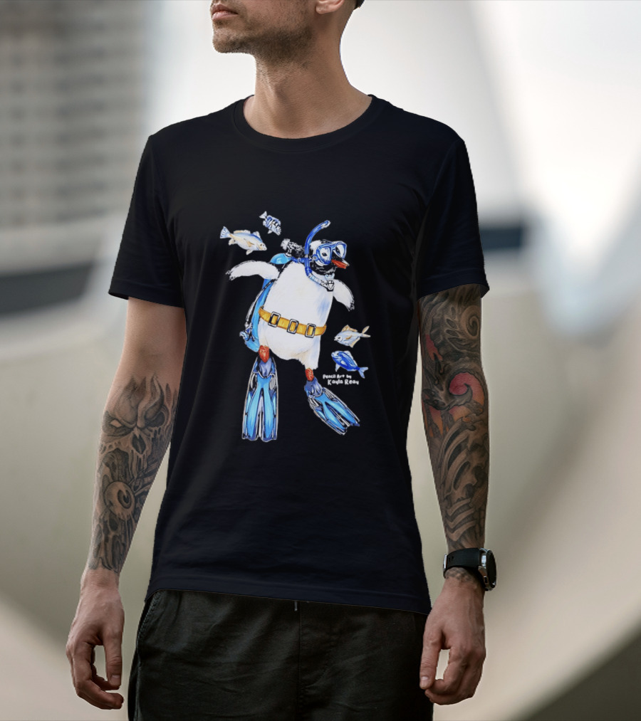 Penguin Snorkeling Underwater Adventure By Gonçalo Barriga T-Shirt