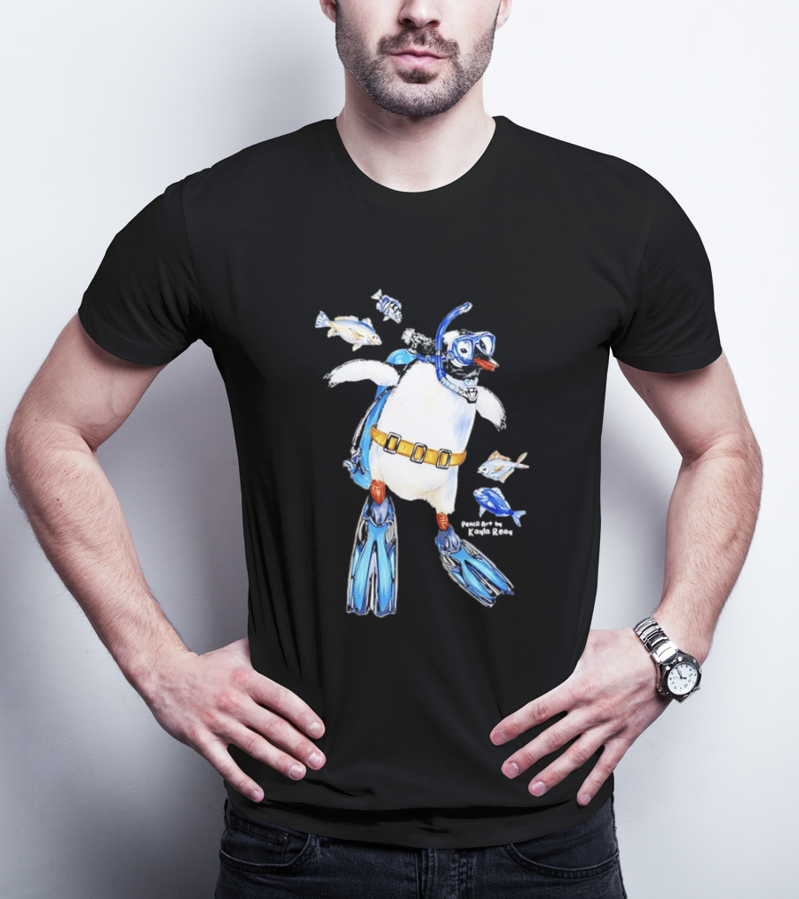 Penguin Snorkeling Underwater Adventure By Gonçalo Barriga T-Shirt