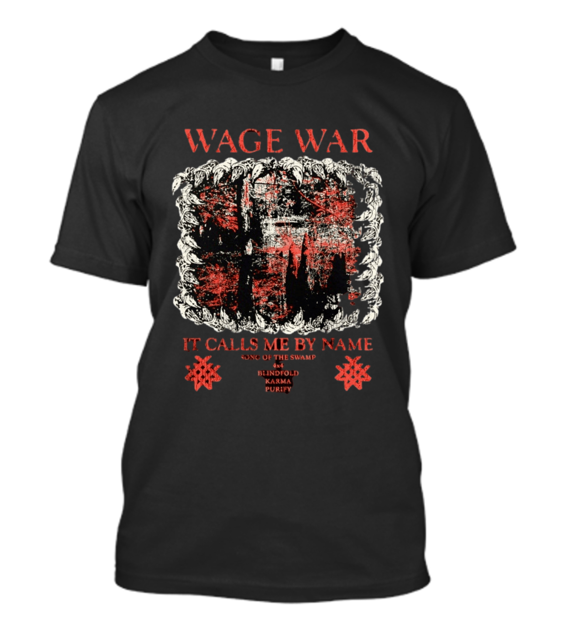 Wage War It Calls Me By Name Song Of The Swamp Blindfold Karma Purity T-Shirt