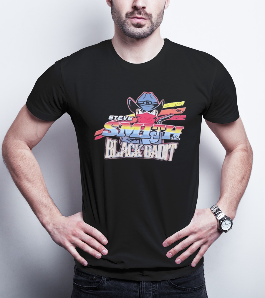 Steve Smith Sr Black Badit Cowboy With Bandana Football T-Shirt