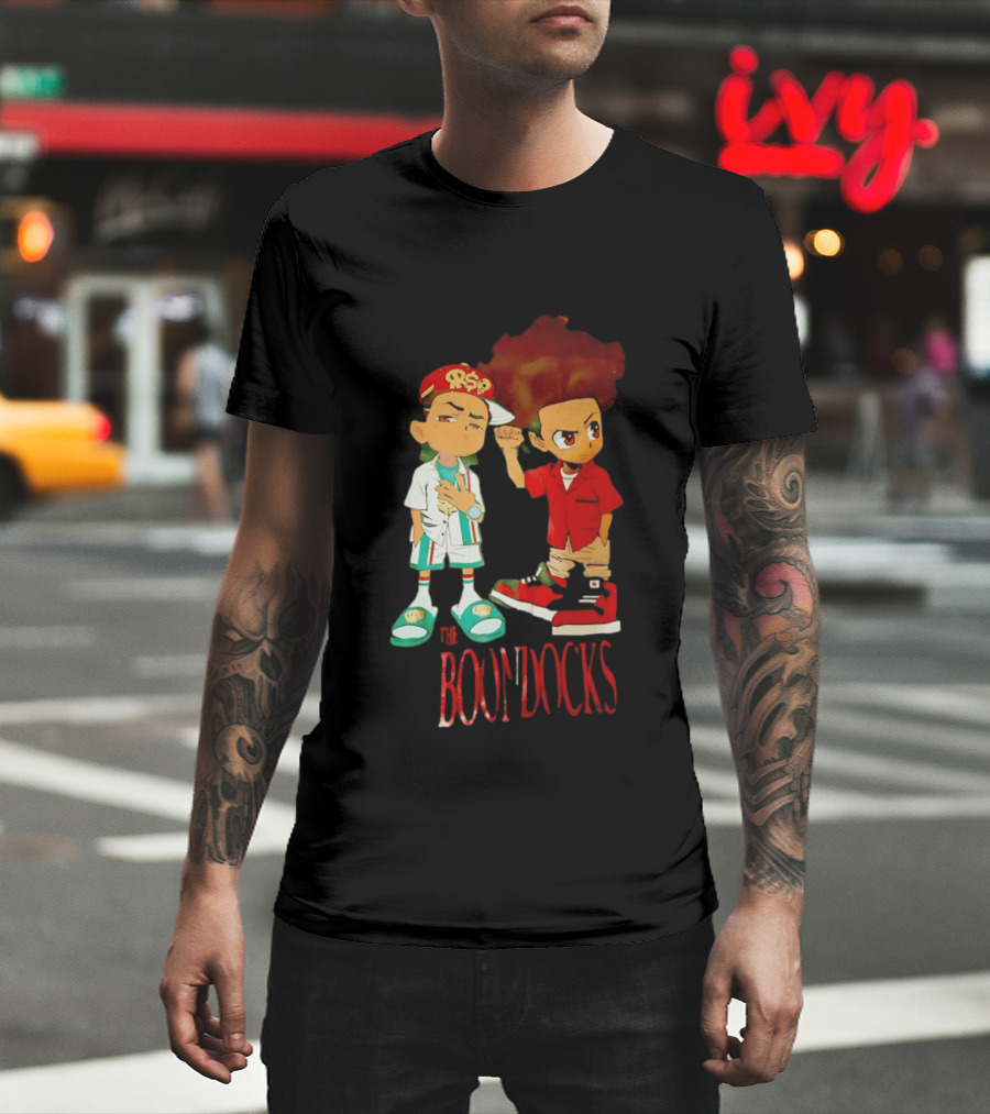 The Boondocks Riley And Huey Freeman Characters By Aaron McGruder T-Shirt