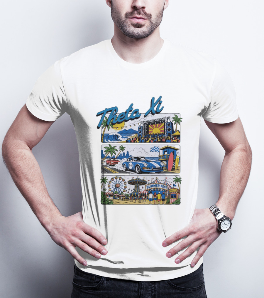 Theta Xi Summer Fest Beach Concert Car Show Ferris Wheel Tickets T-Shirt