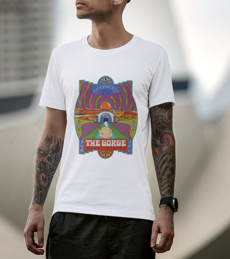Anjunadeep Open Air The Gorge Amphitheatre Psychedelic Landscape T-Shirt