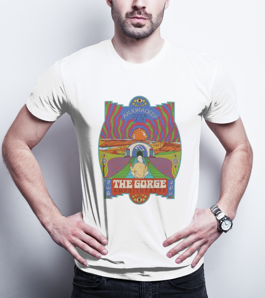 Anjunadeep Open Air The Gorge Amphitheatre Psychedelic Landscape T-Shirt