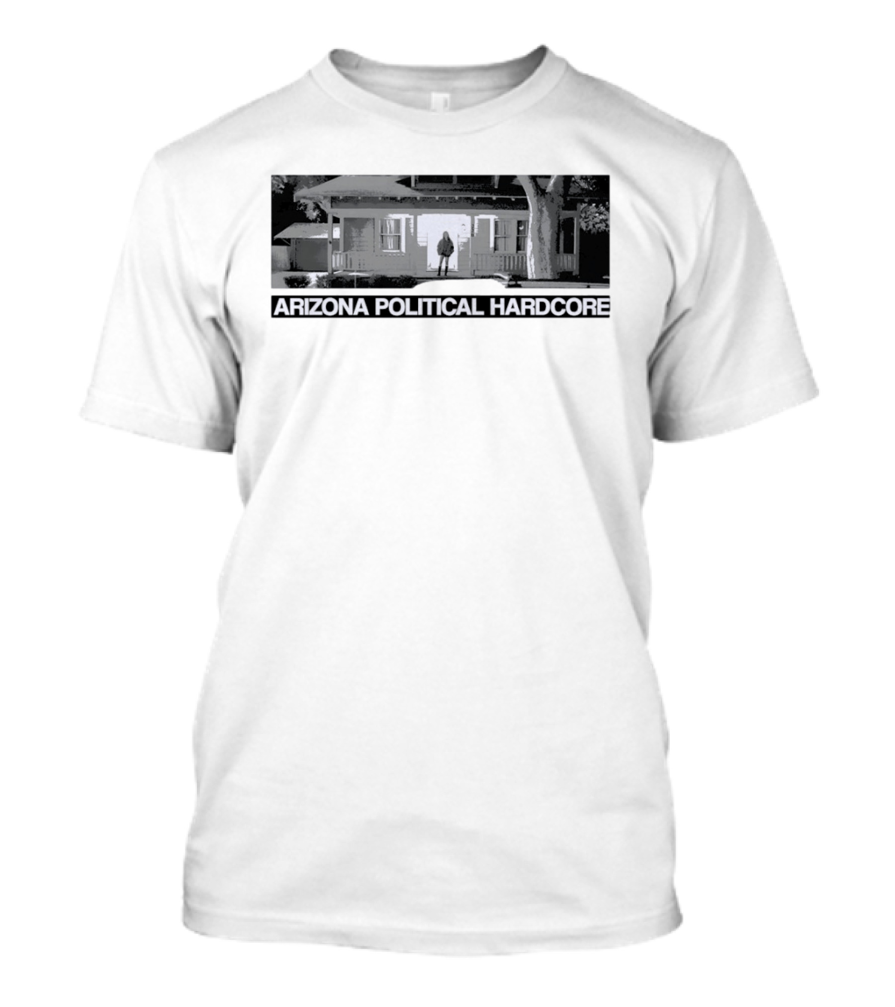 Arizona Political Hardcore House Black And White T-Shirt
