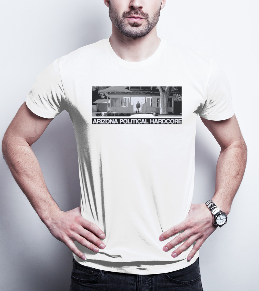 Arizona Political Hardcore House Black And White T-Shirt