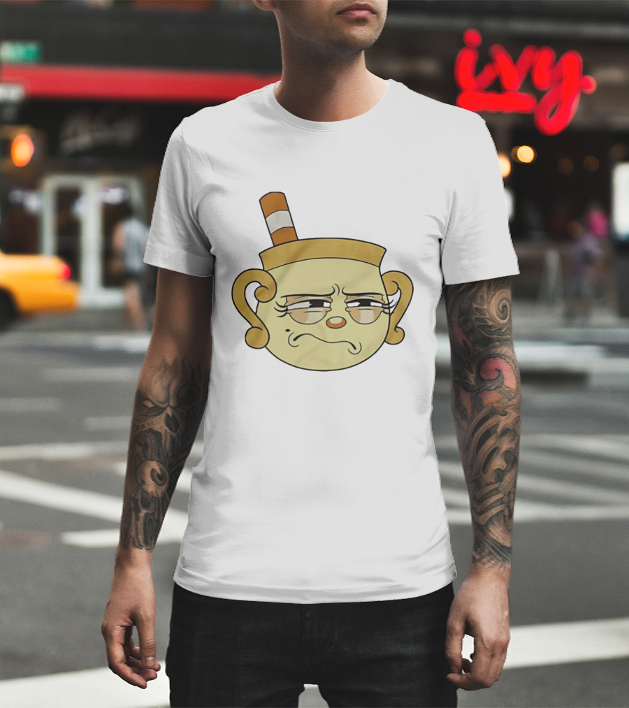 Cuphead Man Grumpy Face T-Shirt
