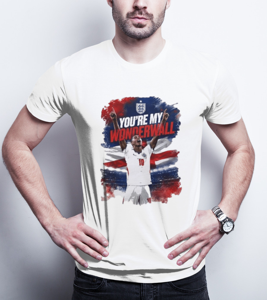 Jude Bellingham England National Team You're My Wonderwall England Flag Football Star Celebration T-Shirt