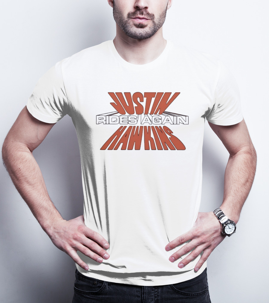 Justin Hawkins Rides Again Bold Red And Black T-Shirt