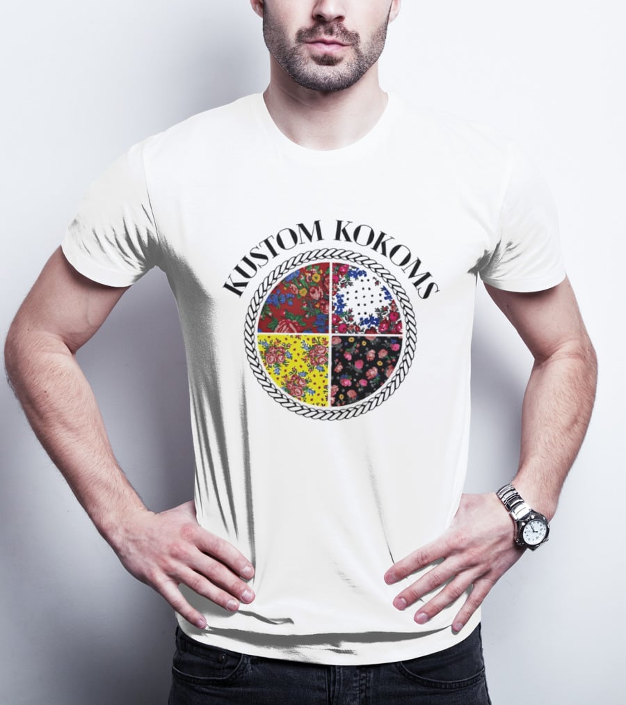 Kustom Kokoms Est 2024 Floral Kokom Patchwork T-Shirt