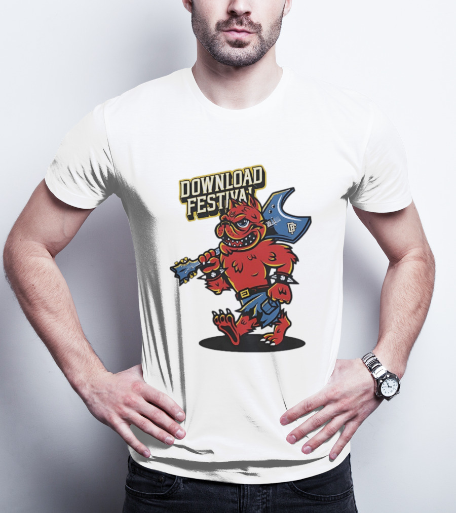 Download Festival Hellhound Character With Guitar T-Shirt