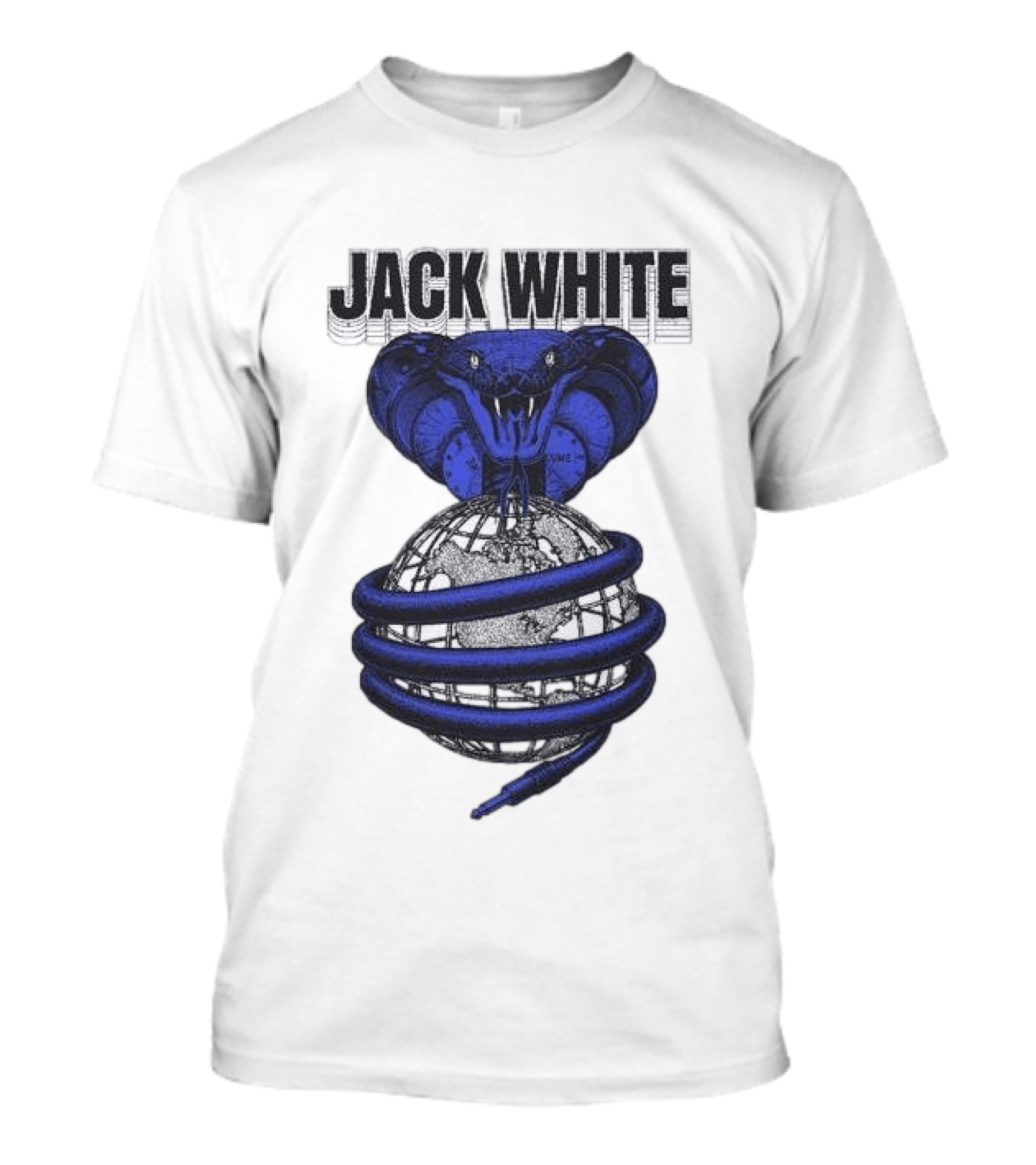 Jack White No Name Tour 2026 Snake Wrapped Around Globe T-Shirt