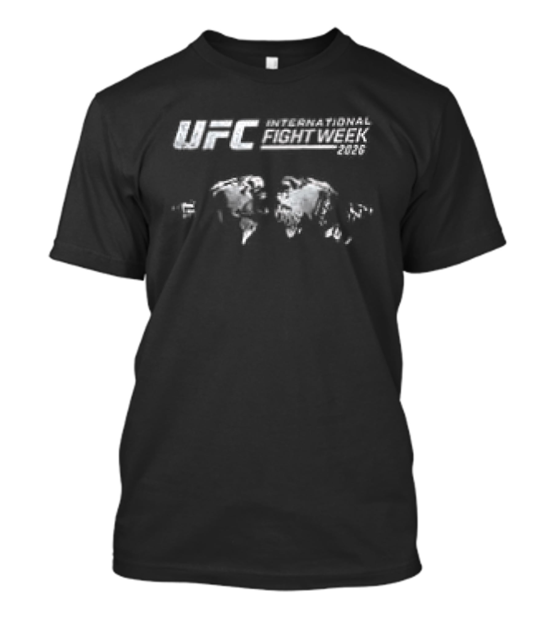 2026 UFC Fight Week Touch Gloves Las Vegas Nevada Map 2 Sided T-Shirt