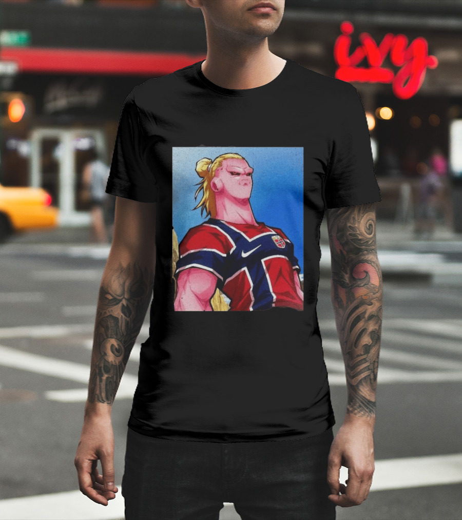 Erling Haaland Majin Buu Norway Dragon Ball Fusion T-Shirt