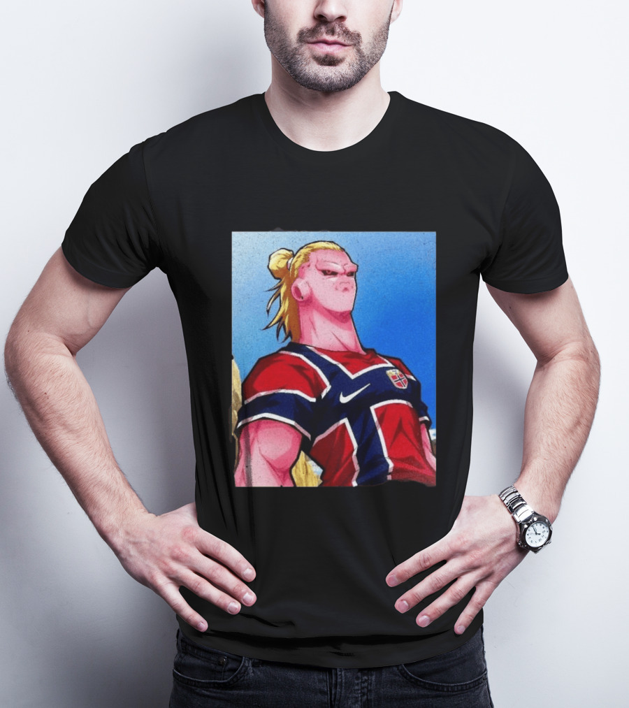 Erling Haaland Majin Buu Norway Dragon Ball Fusion T-Shirt