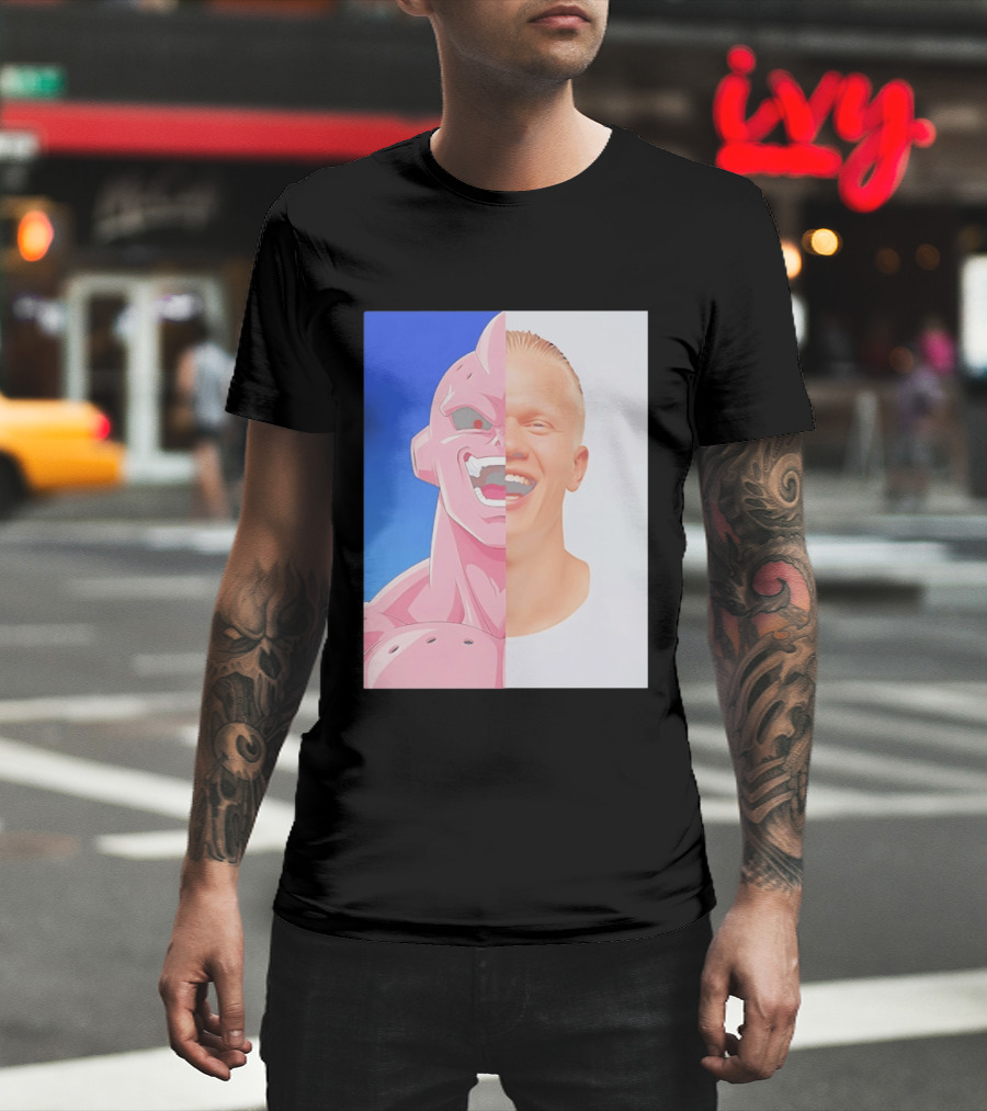 Erling Haaland Majin Buu Face Swap T-Shirt