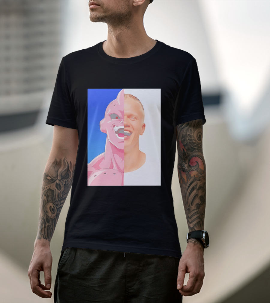 Erling Haaland Majin Buu Face Swap T-Shirt