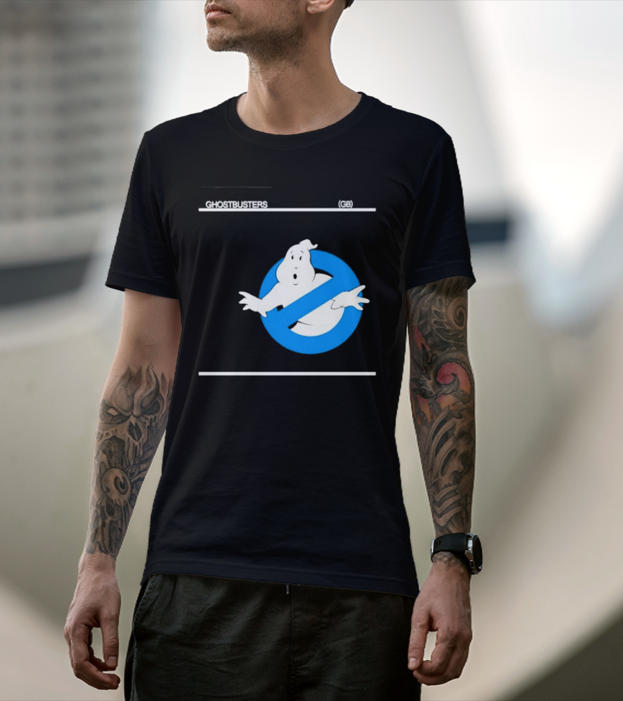 Ghostbusters 80s Movie Classic Blue Ghost Icon GB T-Shirt