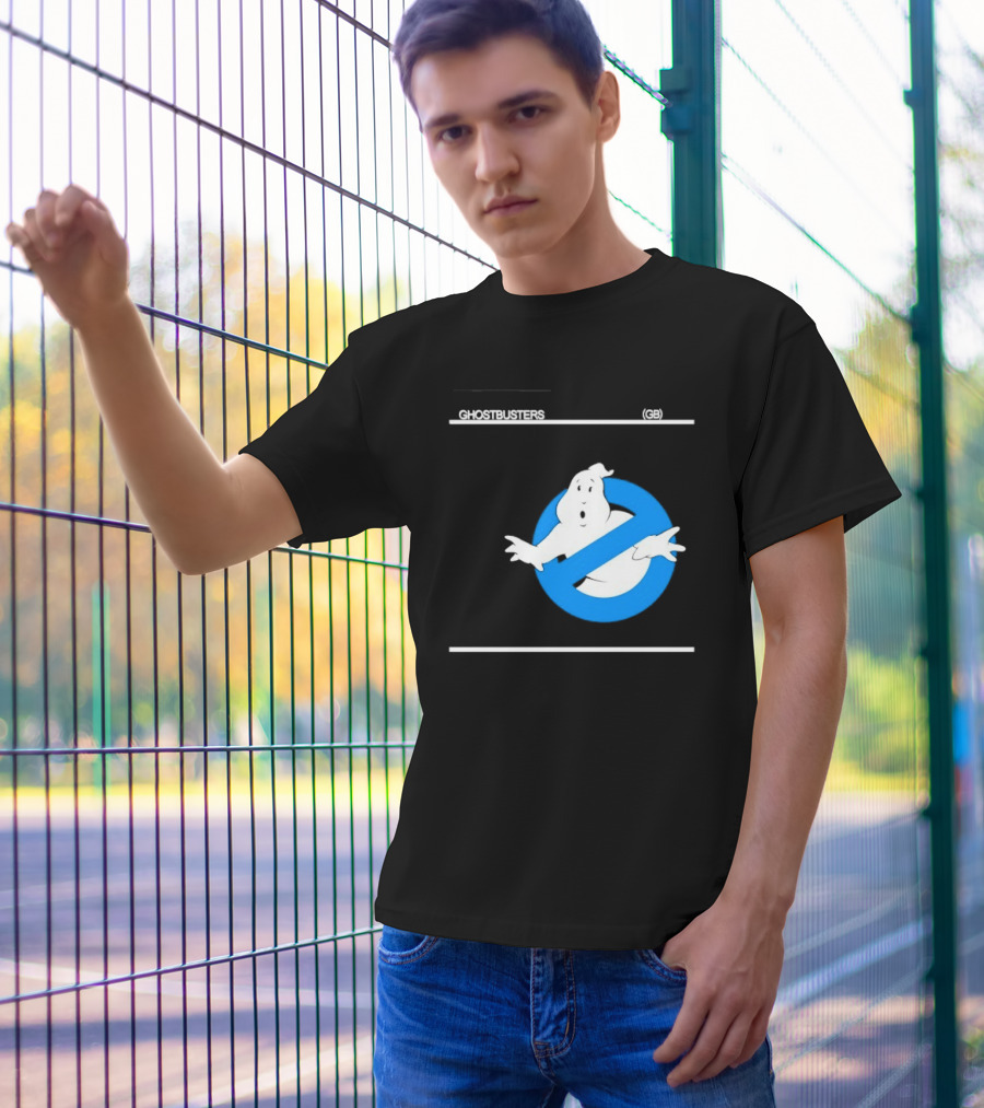 Ghostbusters 80s Movie Classic Blue Ghost Icon GB T-Shirt