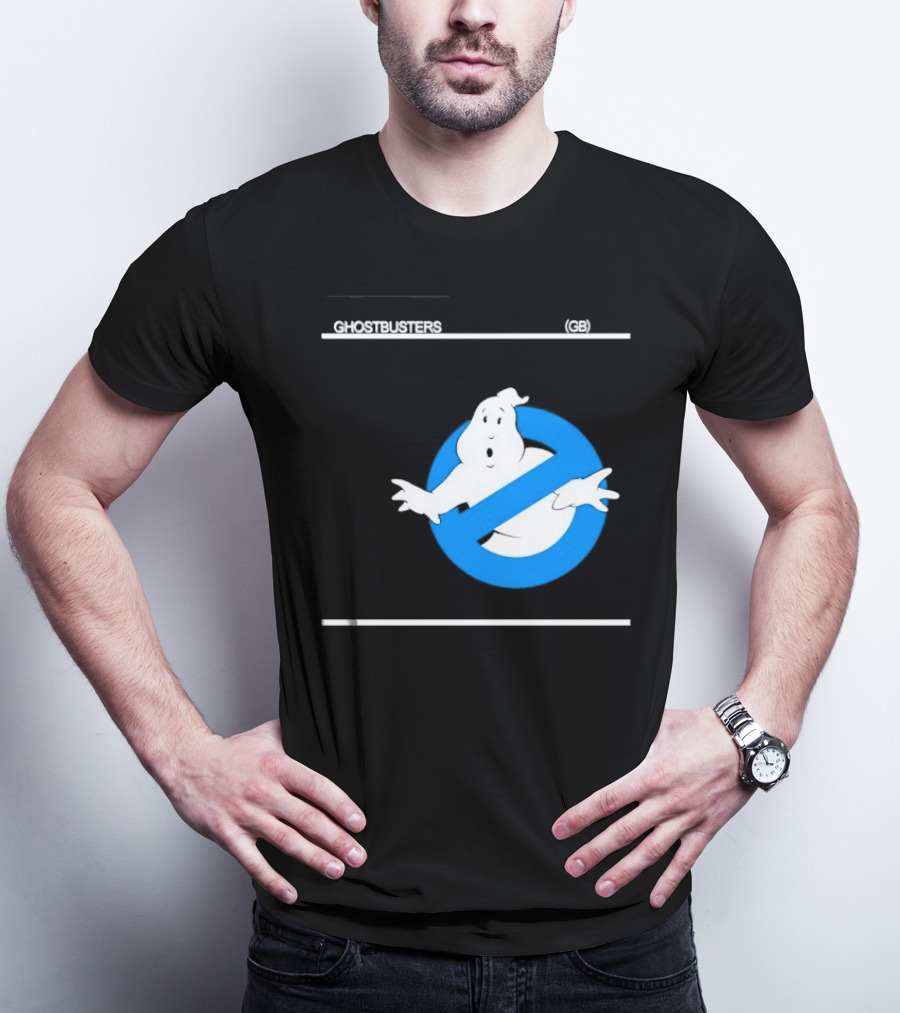 Ghostbusters 80s Movie Classic Blue Ghost Icon GB T-Shirt