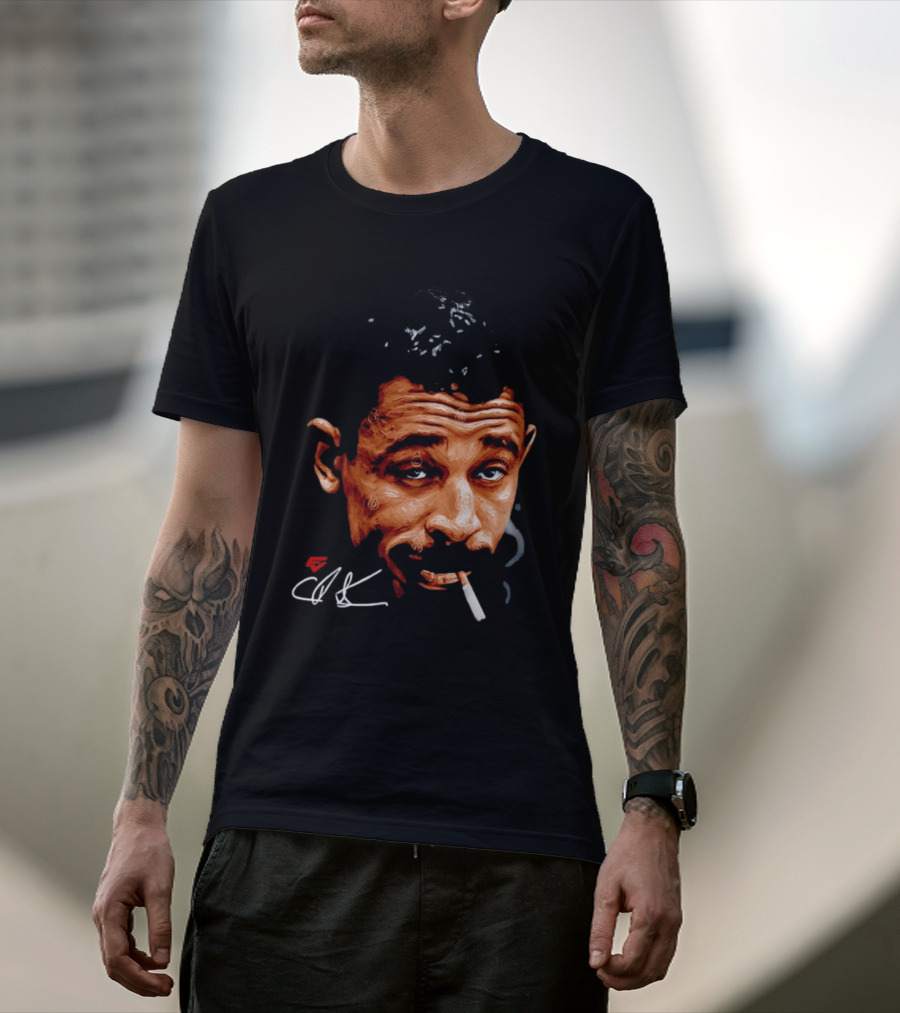 Charles Bukowski Cigarette Artwork CK Signature T-Shirt