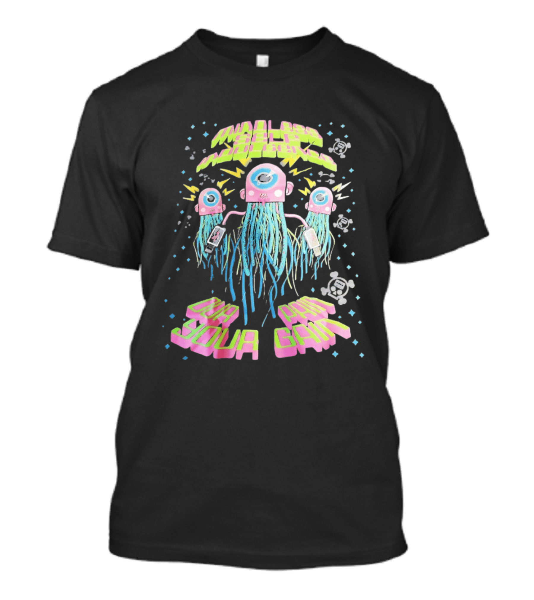 Mindless Self Indulgence Our Pain Your Gain Neon Alien Robots T-Shirt