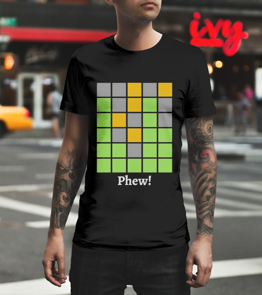 Minesweeper Phew Grid Game Board Text Phew T-Shirt