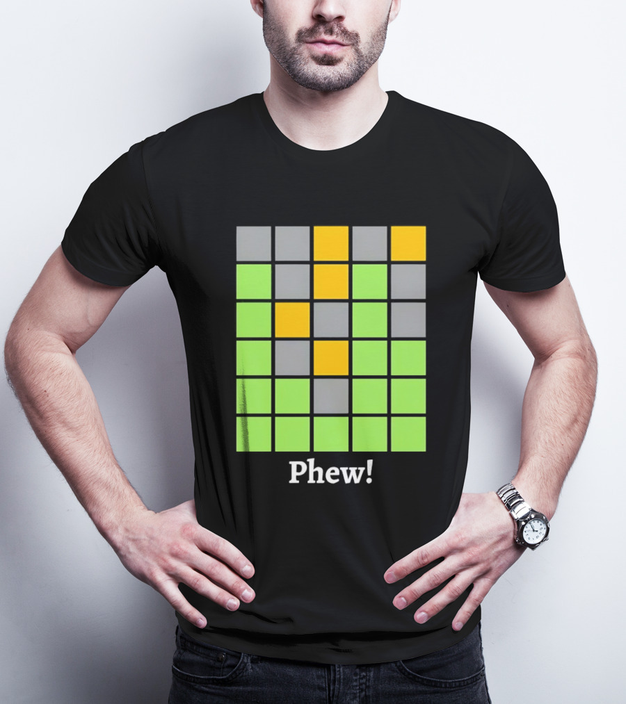 Minesweeper Phew Grid Game Board Text Phew T-Shirt