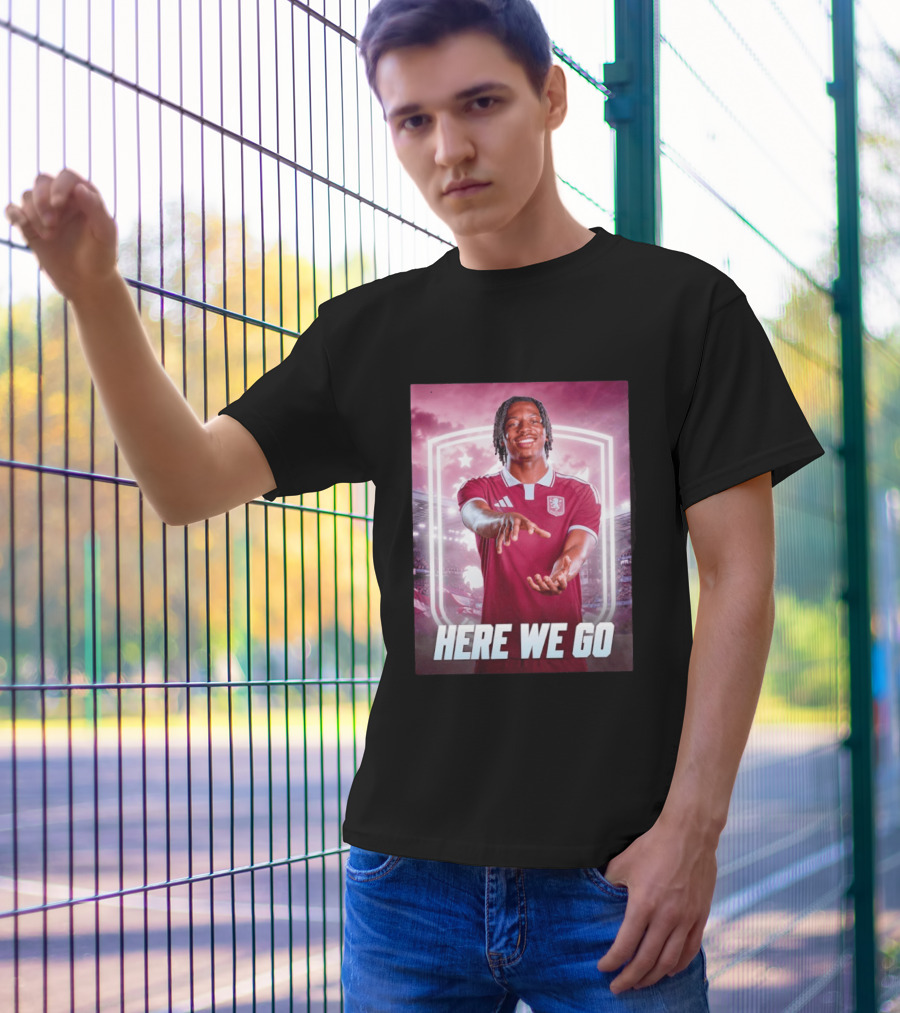 Jaden Philogene Here We Go Aston Villa Soccer Star Enthusiasm T-Shirt