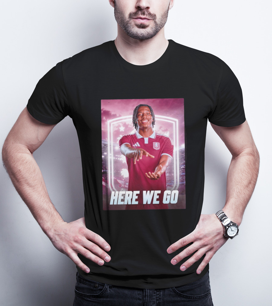 Jaden Philogene Here We Go Aston Villa Soccer Star Enthusiasm T-Shirt