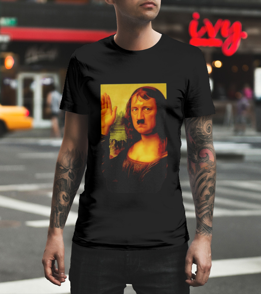 Mona Lisa Hitler Mashup Painting Iconic Fusion T-Shirt