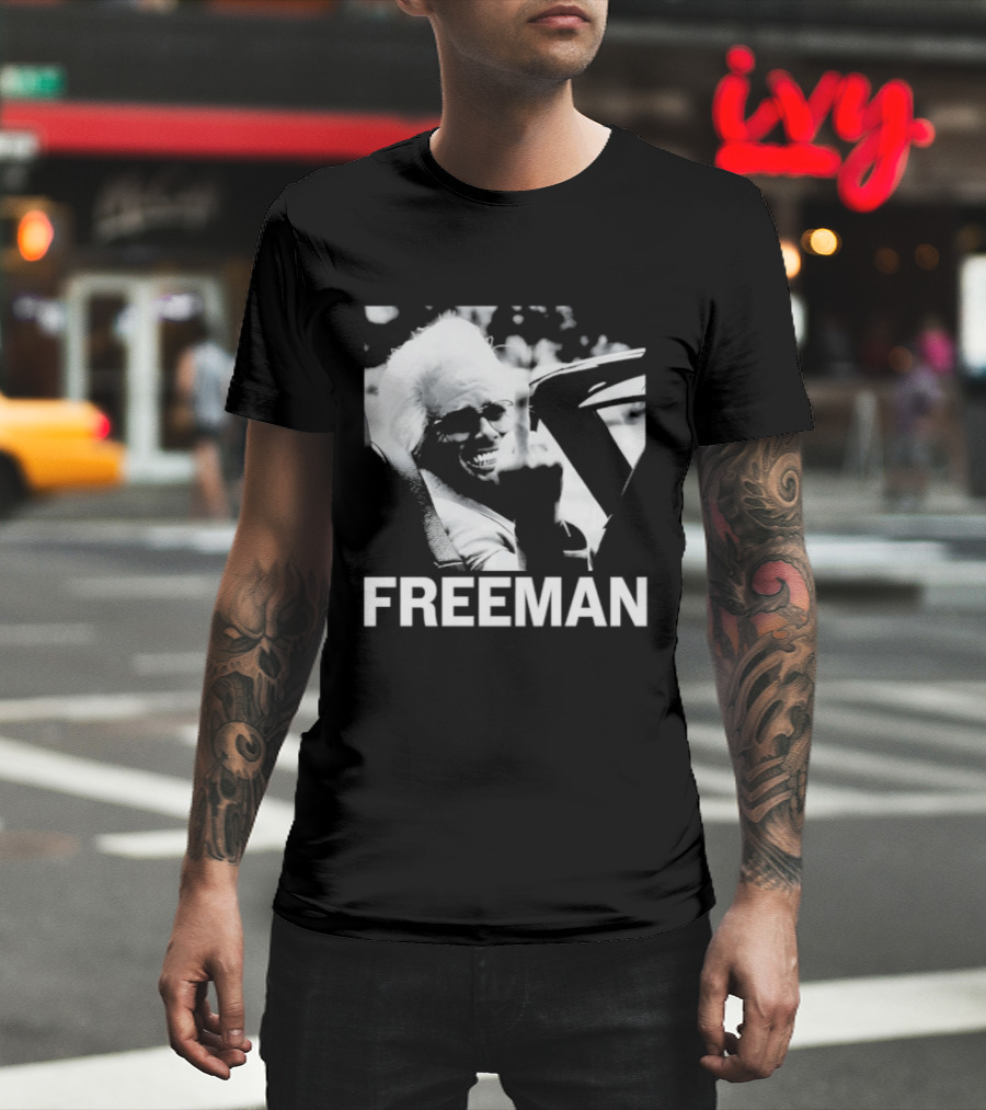 Morgan Freeman Middle Finger Actor Celebrity FREEMAN T-Shirt