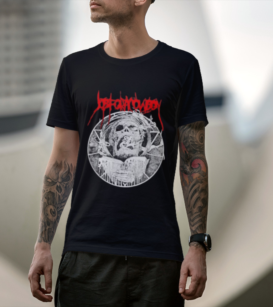 Job For A Cowboy Smoking Skull Death Metal T-Shirt