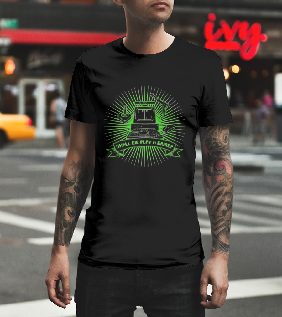 Shall We Play A Game Retro Computer Joystick And Mouse T-Shirt
